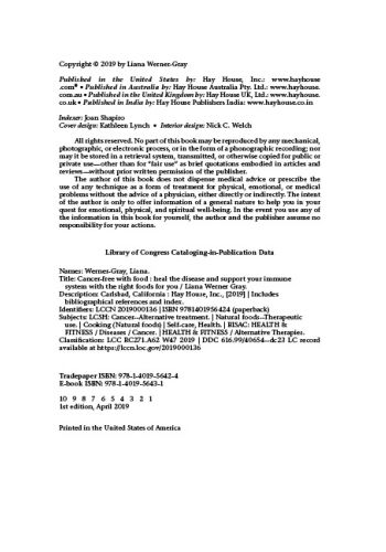 Cancer-Free with Food A Step-by-Step Plan with 100+ Recipes to Fight ...