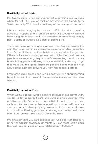 3 Minute Positivity Journal