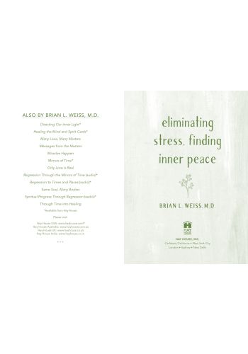 Eliminating Stress, Finding Inner Peace Eliminating Stress, Finding Inner Peace